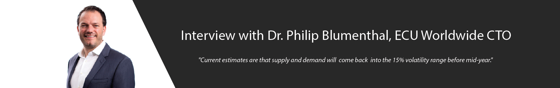 Interview with Dr. Philip Blumenthal, CTO of ECU Worldwide